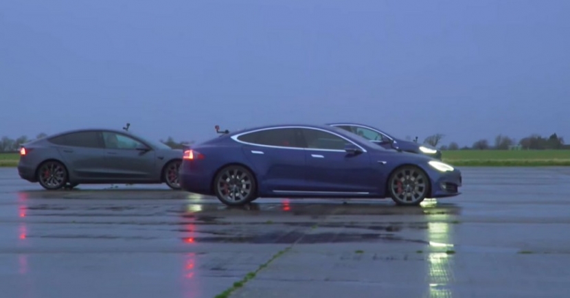 特斯拉三兄弟 Model 3 vs. Model X vs. Model S 直線加速與煞車測試::DDCAR 電動車