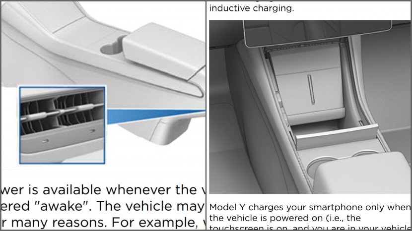 Model Y 標配無線充電板與三組 USB C 充電孔::DDCAR 電動車