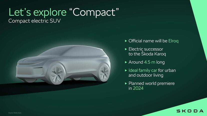 Karoq 的純電後繼車，Skoda「Elroq」純電小休旅 3/15 即將亮相::DDCAR 電動車