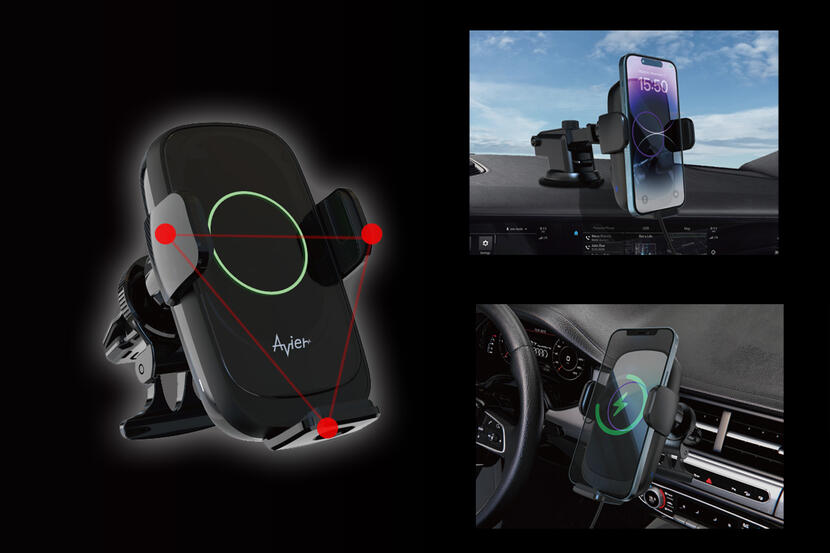 絕佳車載無線充電體驗：Avier VeeHold 主動式線圈對位車用充電支架::DDCAR 電動車
