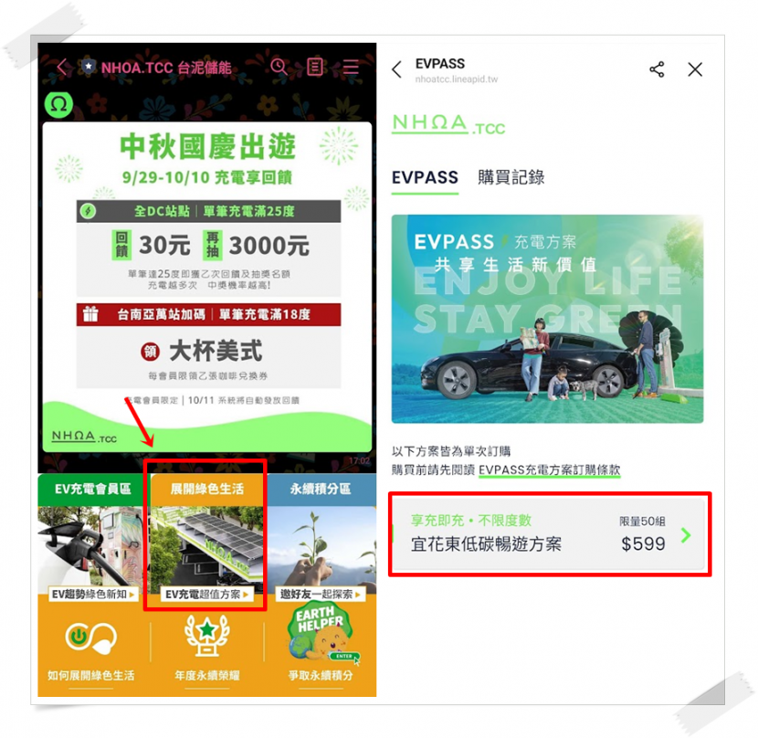 台灣首見電動車「充電吃到飽」！台泥 NHOA.TCC 推出 EVPASS 三日券：$599 宜花東充電無上限::DDCAR 電動車