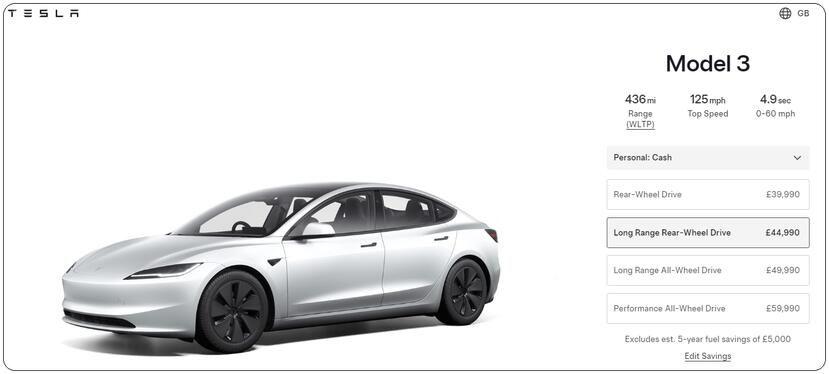 WLTP 續航力突破 700 公里，特斯拉 Model 3 LR RWD 大電池後驅車型歐洲開賣::DDCAR 電動車