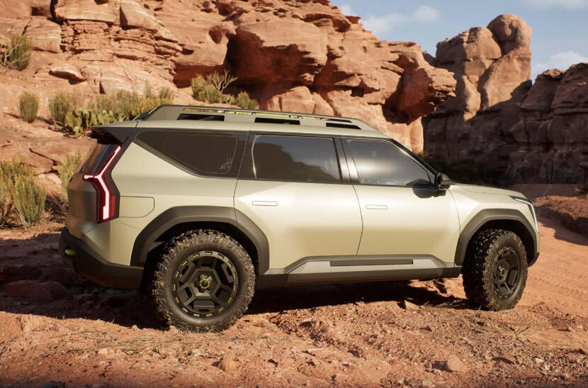 七座純電休旅增添硬派戶外風格，Kia EV9 Adventure 越野概念車亮相::DDCAR 電動車